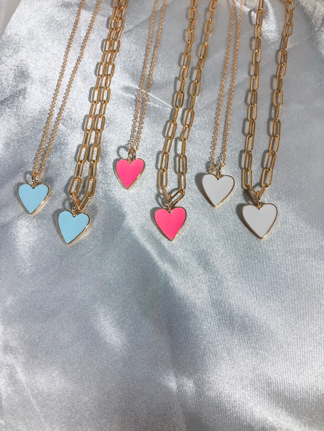 Small Heart Paperclip Chain or Simple Chain Gold Plated - Etsy
