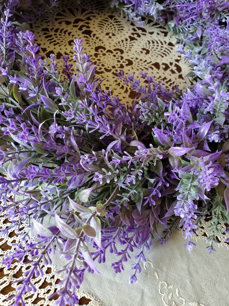 Lavender Wreath/ lightweight / Farmhouse decor / boho / chic | Etsy