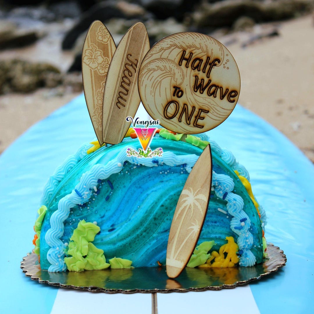 Half Wave to One Cake Topper Surfboards - Etsy