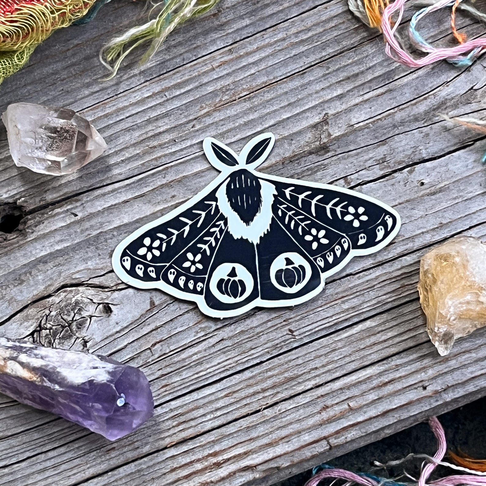 Spooky Moth Sticker Glow in the Dark - Etsy