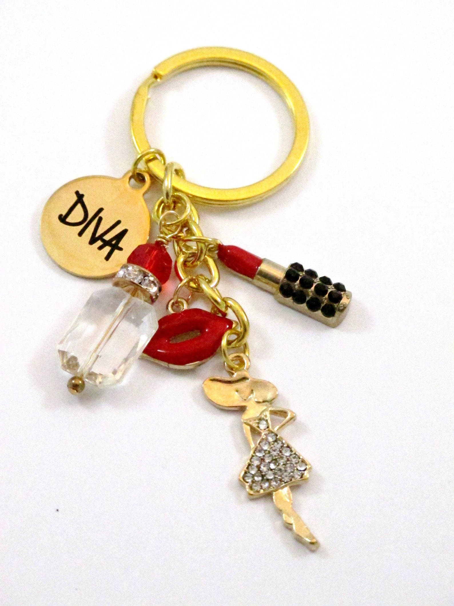 GIRLY GIRL Key Ring-diva Key Ring-fashionista Key Ring-car - Etsy