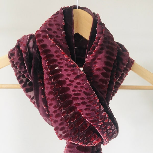 Burnt Velvet Scarf - Etsy