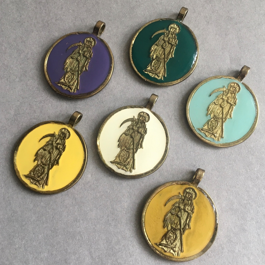 Santa Muerte Pendant Necklace SELECT Colour Hecho En - Etsy