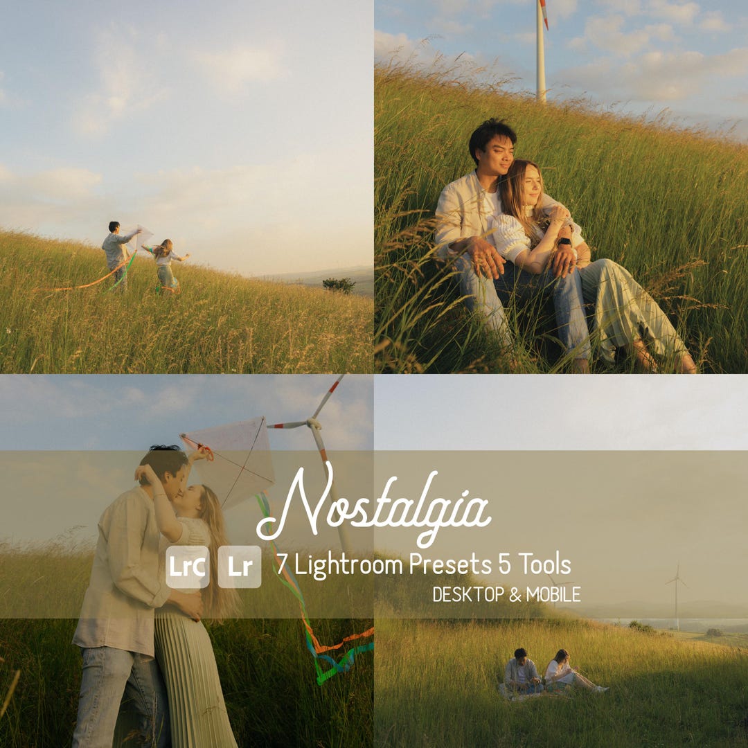The Nostalgia Lightroom Presets. Desktop / Mobile Compatible, 7 Presets ...