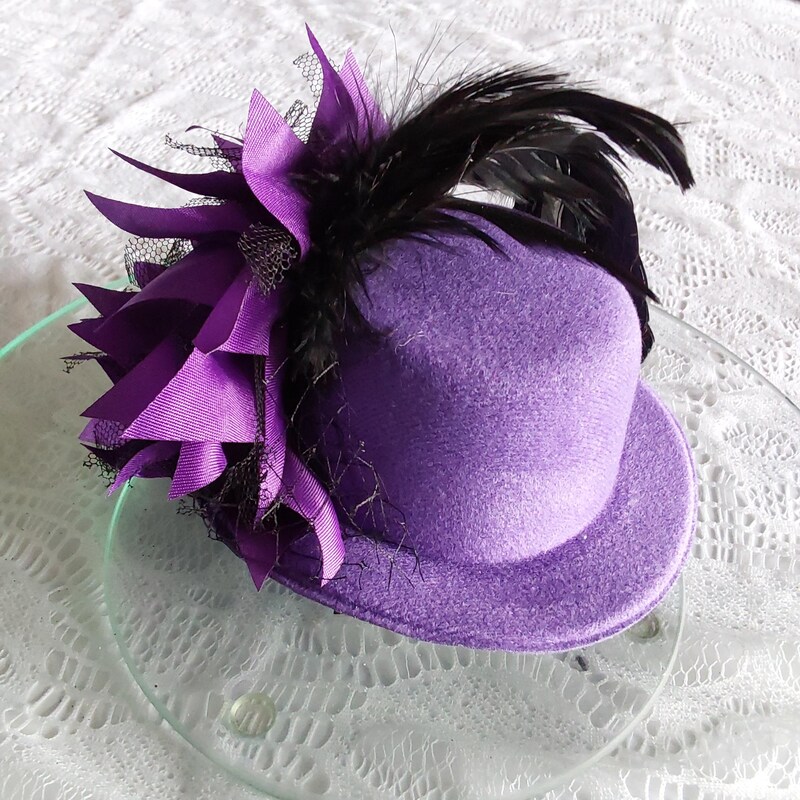Purple Mini Top Hat - Etsy