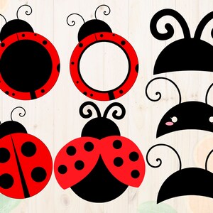 Ladybug SVG Lady Bug Monogram SVG Ladybug beetle svg | Etsy
