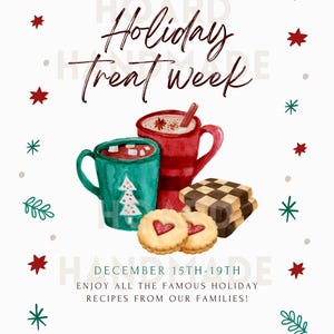 PTO PTA Holiday Treat Week Flyer - Etsy