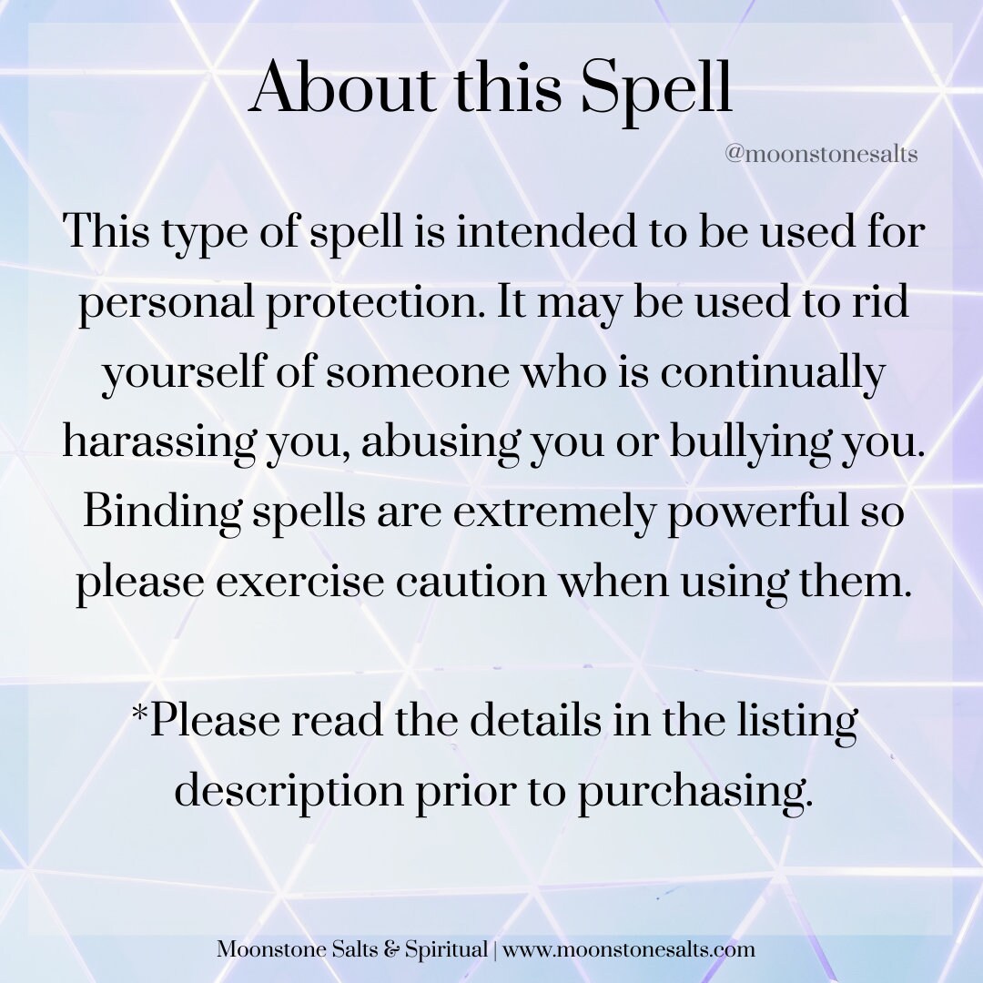 Binding Spell for Protection Instant Download Easy Spells - Etsy