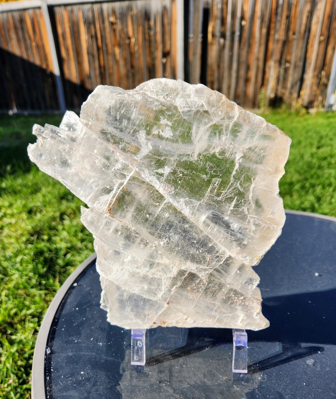 Selenite Crystal Slab Jumbo Natural Ice Selenite With Mineral ...