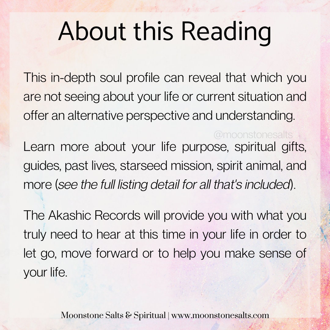 Akashic Record Soul Reading: Spirit Guide Messages, Soul Purpose (PDF ...