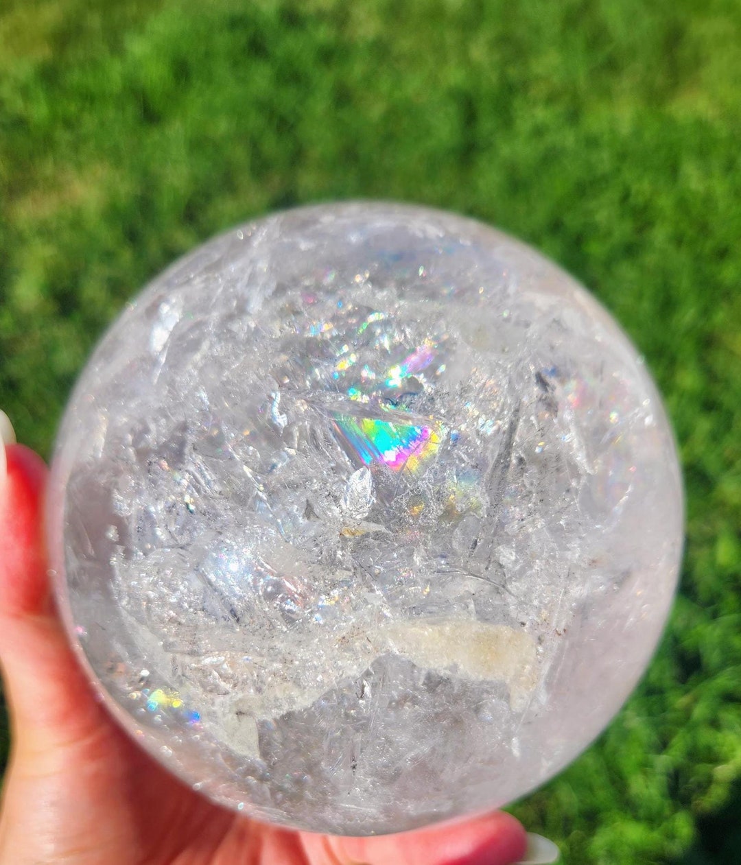 Giant Clear Quartz Crystal Ball: 5 Inch Scrying Sphere - Etsy