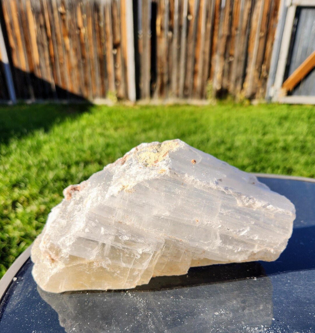 XL Ice Selenite Crystal Statement Piece | Jumbo Natural Raw Selenite ...