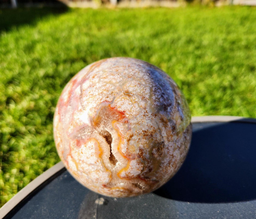 Premium Ocean Jasper Crystal Ball | XL Unique Marbling Jasper Sphere ...