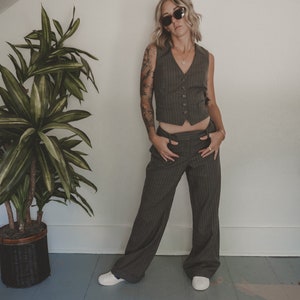 Pinstripe Pantsuit Vest and Trousers Set - Etsy