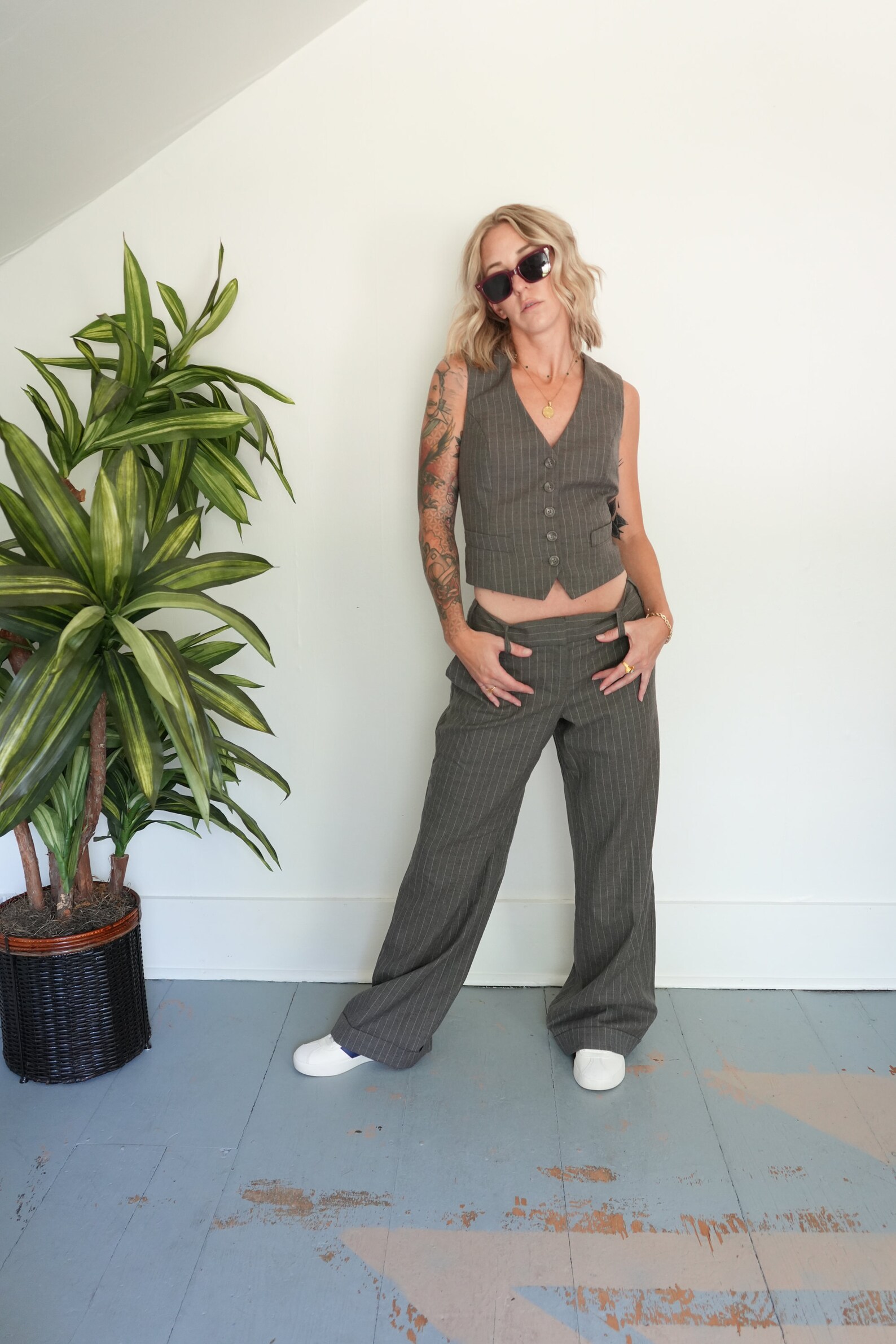 Pinstripe Pantsuit Vest and Trousers Set - Etsy
