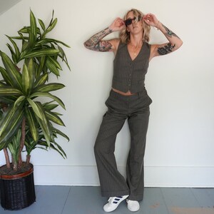 Pinstripe Pantsuit Vest and Trousers Set - Etsy