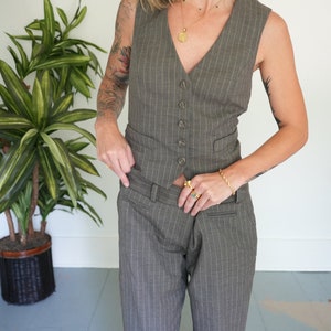 Pinstripe Pantsuit Vest and Trousers Set - Etsy
