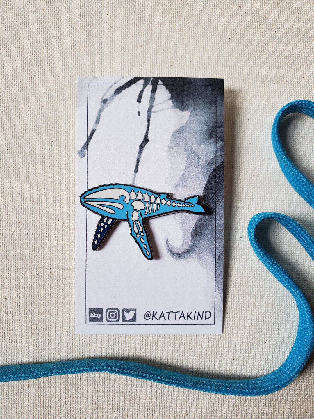 Humpback Whale Enamel Pin - Anatomy Skeleton - Etsy