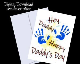 Happy Father's Day Mom Card Digital Download 5 X 7 Inches | Etsy