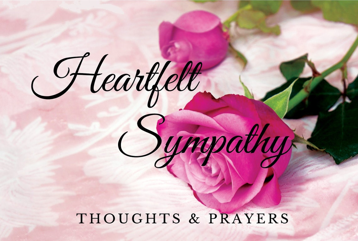 Heartfelt Sympathy Thoughts & Prayers Digital Download Card 5 | Etsy