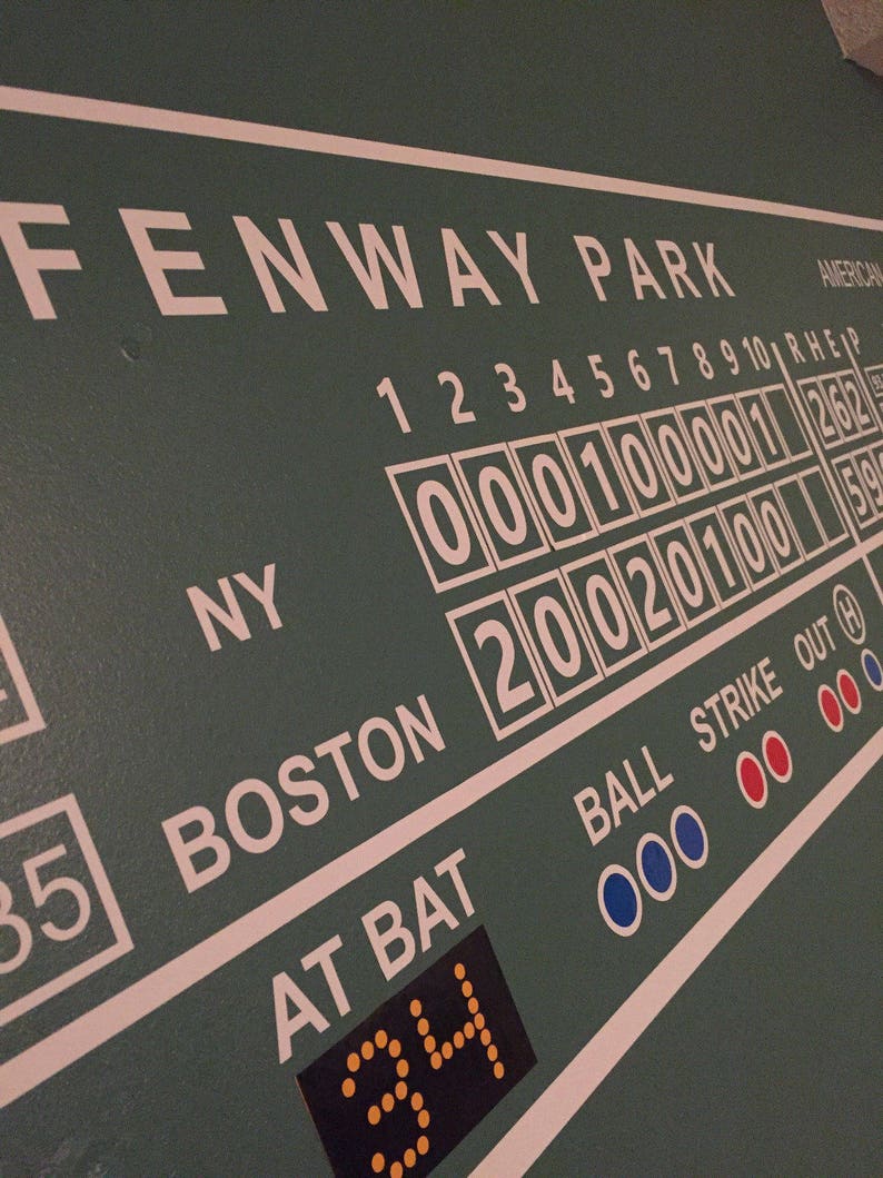 Boston Red Sox Fenway Park Scoreboard Decal 48x16 | Etsy