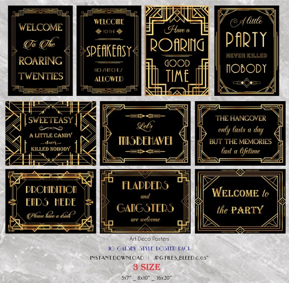 1920s Party Posters