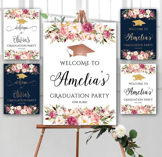Graduation Welcome Sign Personalized Graduation Sign Class - Etsy