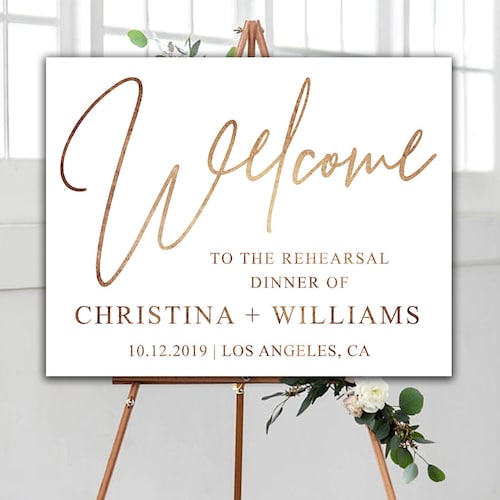 Printable Rehearsal Dinner Welcome Sign Rehearsal Dinner - Etsy
