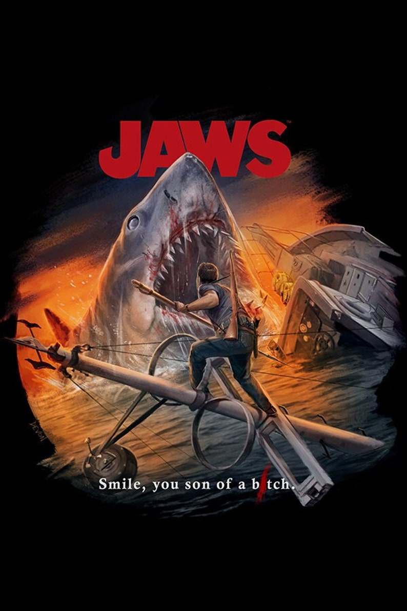 Need A Bigger Boat - Horror Art Print - Etsy