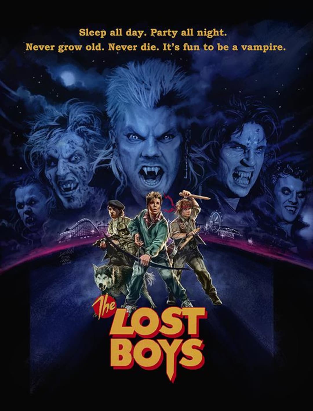 The Lost Boys Poster Art Print Monster Squad Horror 1987 - Etsy