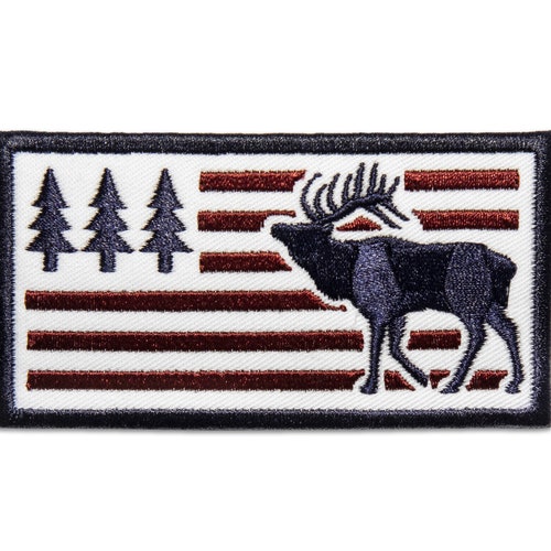 Elk Patch American Flag Hunting PNW Pacific Northwest | Etsy