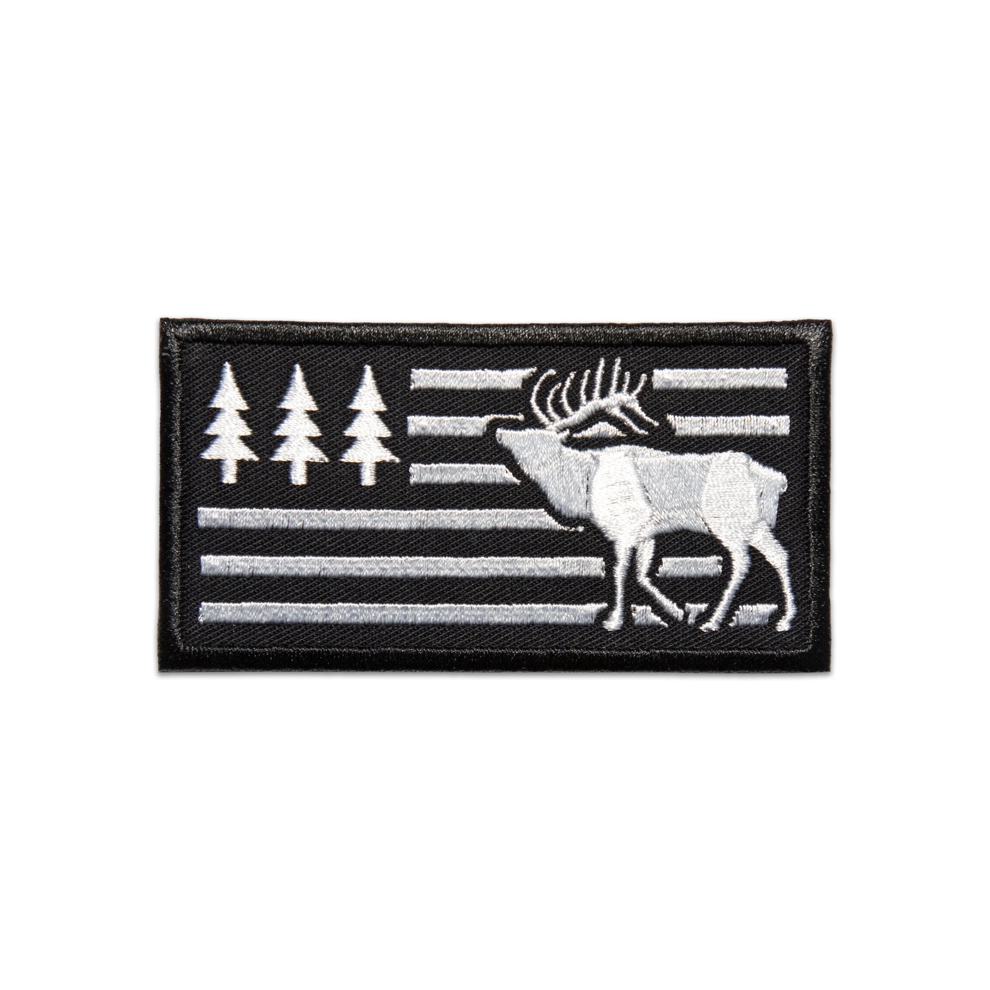 Elk Patch - American Flag - Hunting - PNW - Pacific Northwest - USA ...