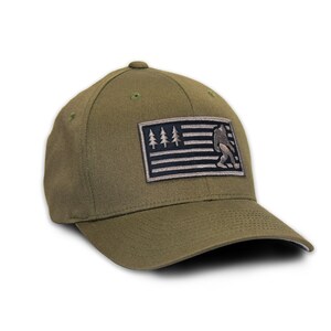 Squatch Flexfit Hat American Flag Bigfoot Pacific - Etsy