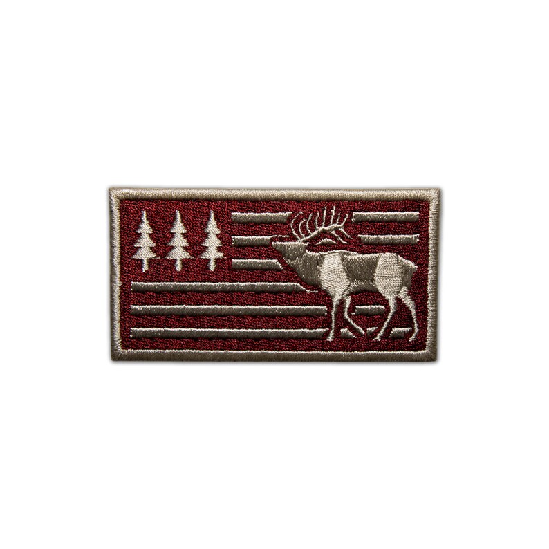 Elk Patch American Flag Hunting PNW Pacific Northwest | Etsy