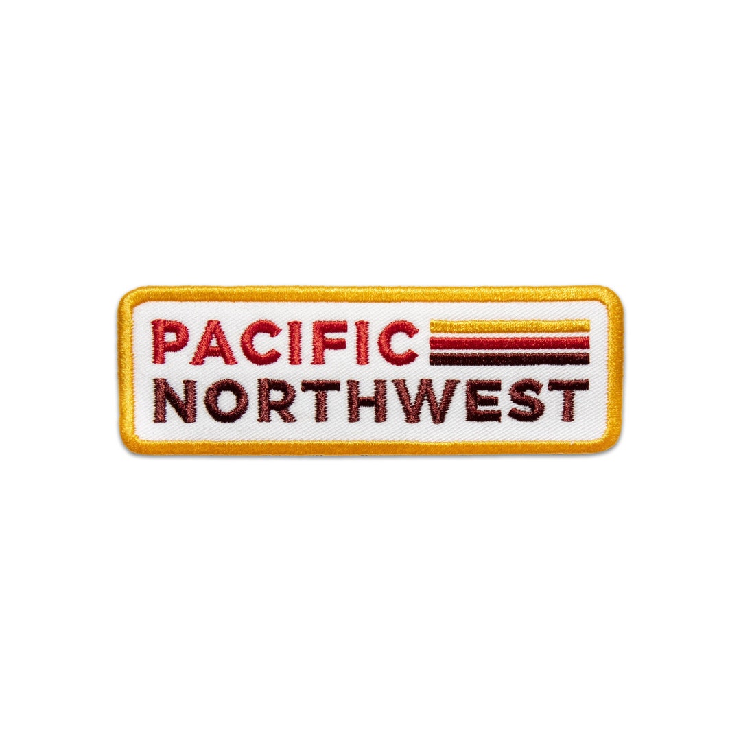 Pacific Northwest Embroidered Iron-on Patch West Coast Mountain Oregon ...