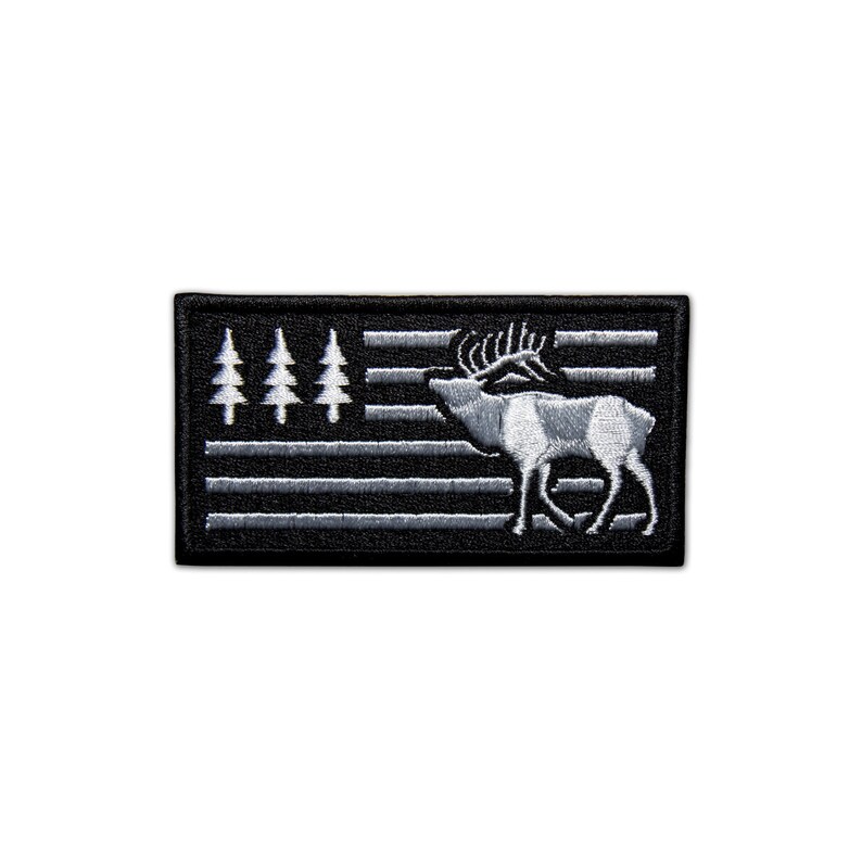 Elk Patch American Flag Hunting PNW Pacific Northwest | Etsy