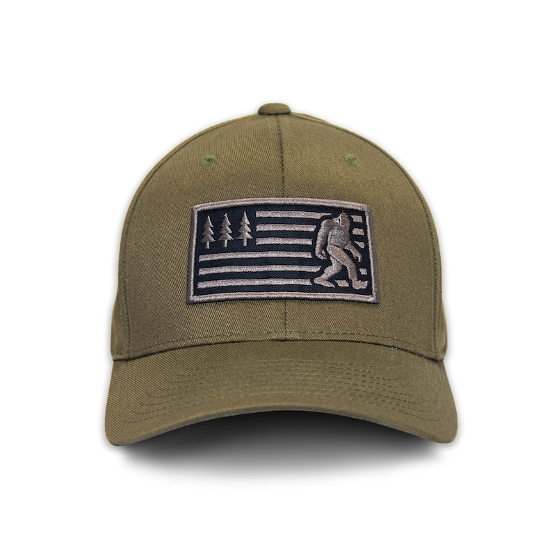 Squatch Flexfit Hat American Flag Bigfoot Pacific - Etsy