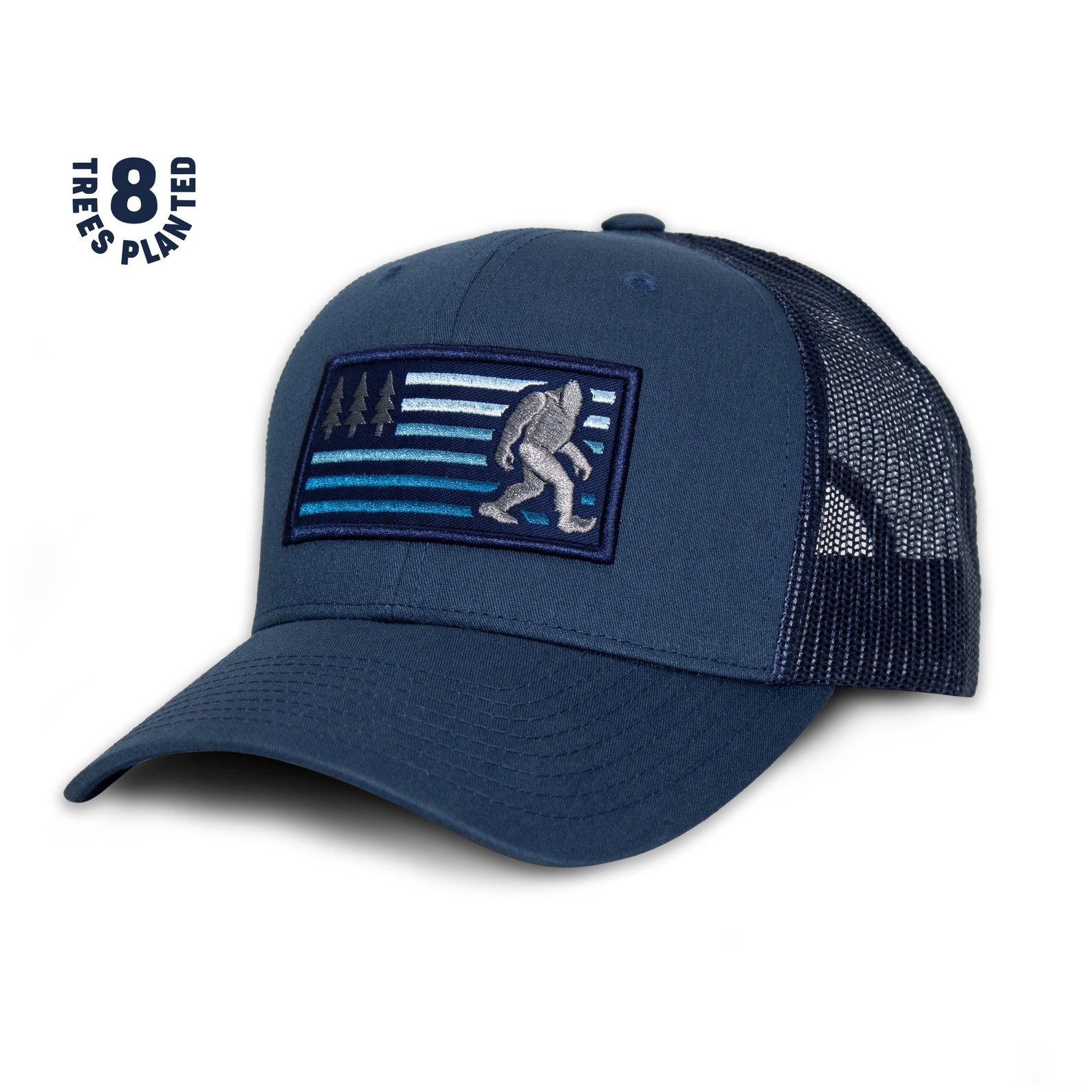 Squatch Trucker Hat American Flag Bigfoot Pacific - Etsy