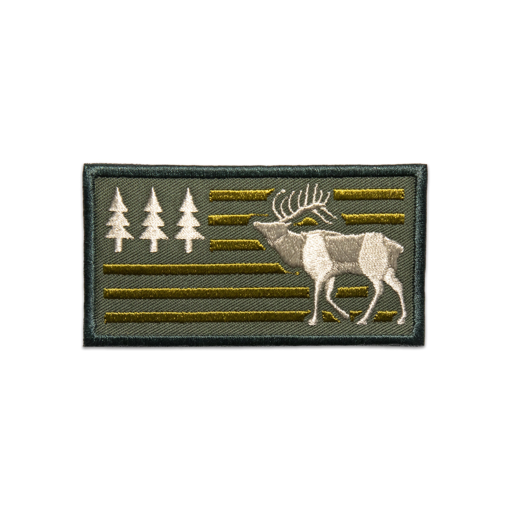 Elk Patch - American Flag - Hunting - PNW - Pacific Northwest - USA ...