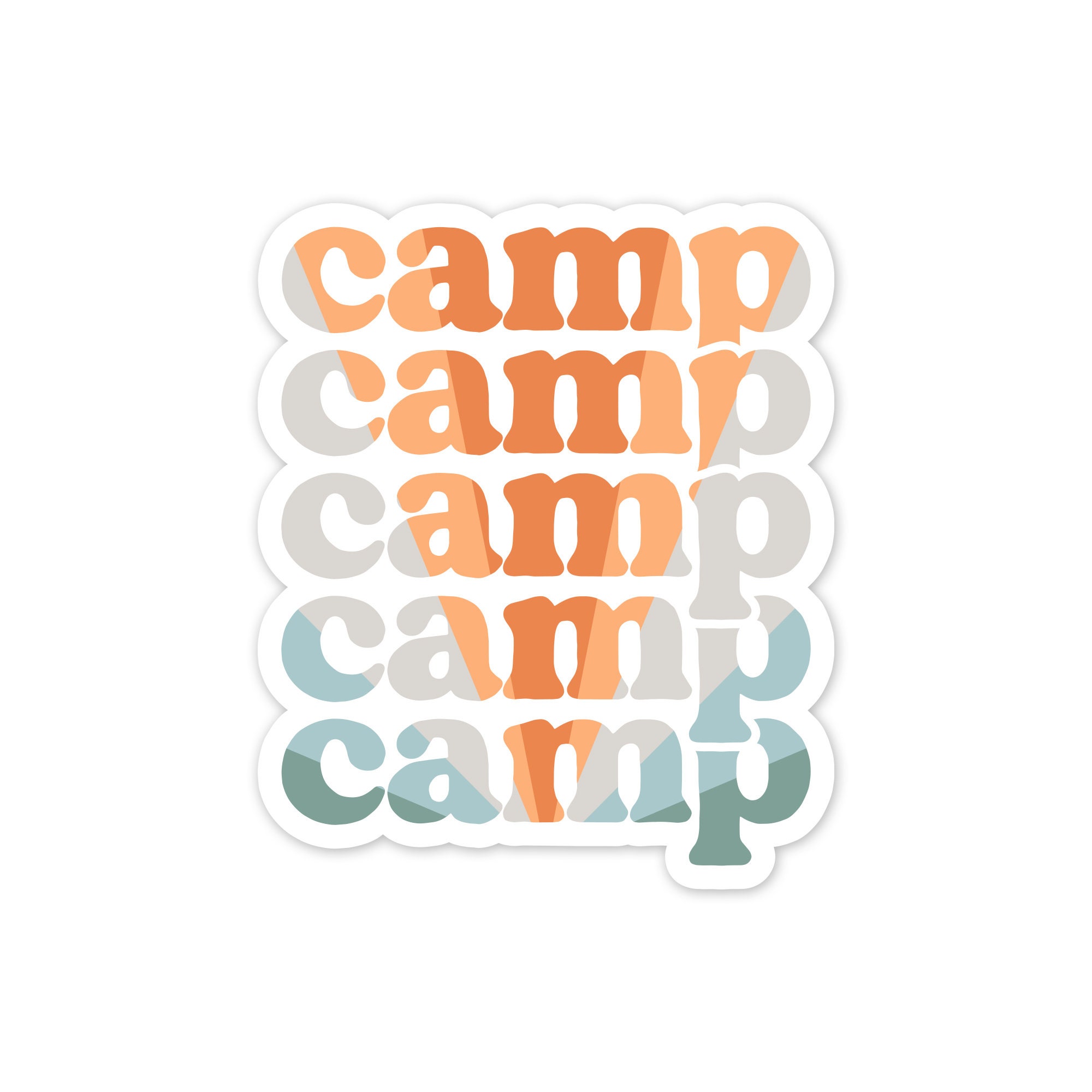 Camp Sticker // Hiking Camping Adventure Gift Outdoor Wild | Etsy