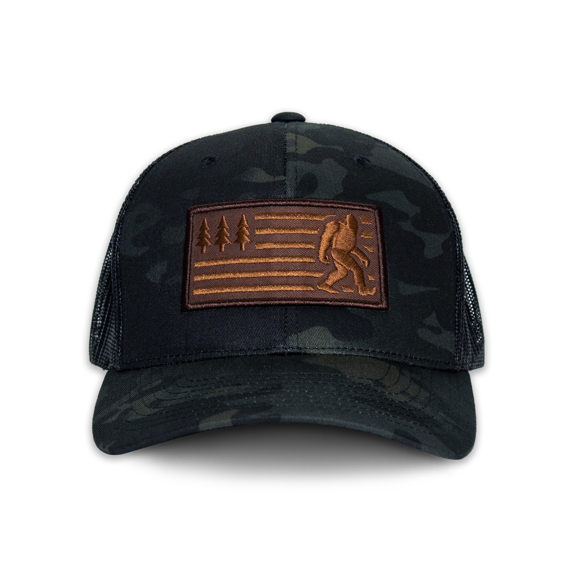 Squatch Trucker Hat American Flag Bigfoot Pacific | Etsy