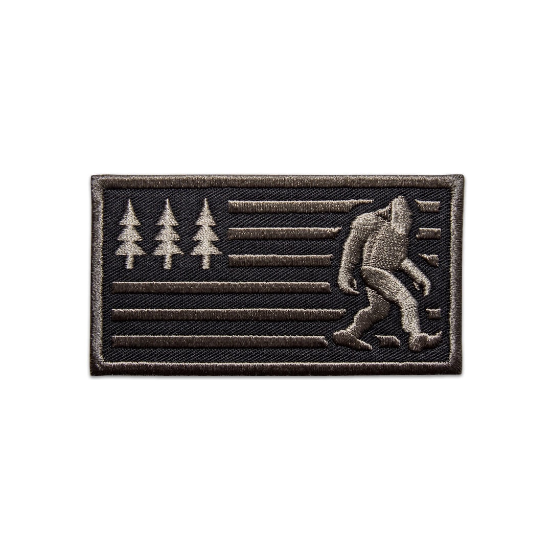 Bigfoot American Flag Embroidered Patch – USA Sasquatch Iron-on Patch ...