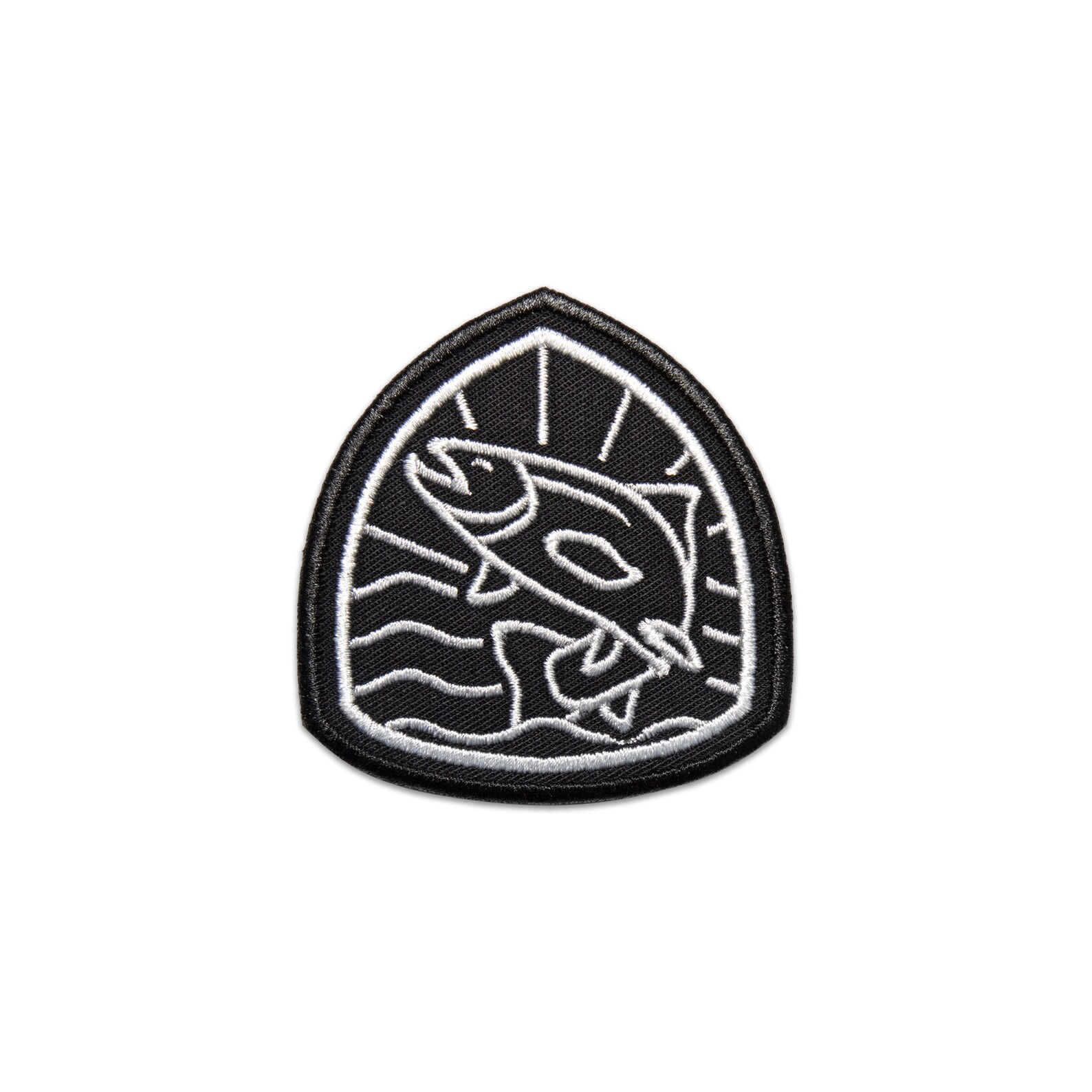 Fish Patch Fly Fishing Salmon Trout Nautical Boat Adventure River Raft ...