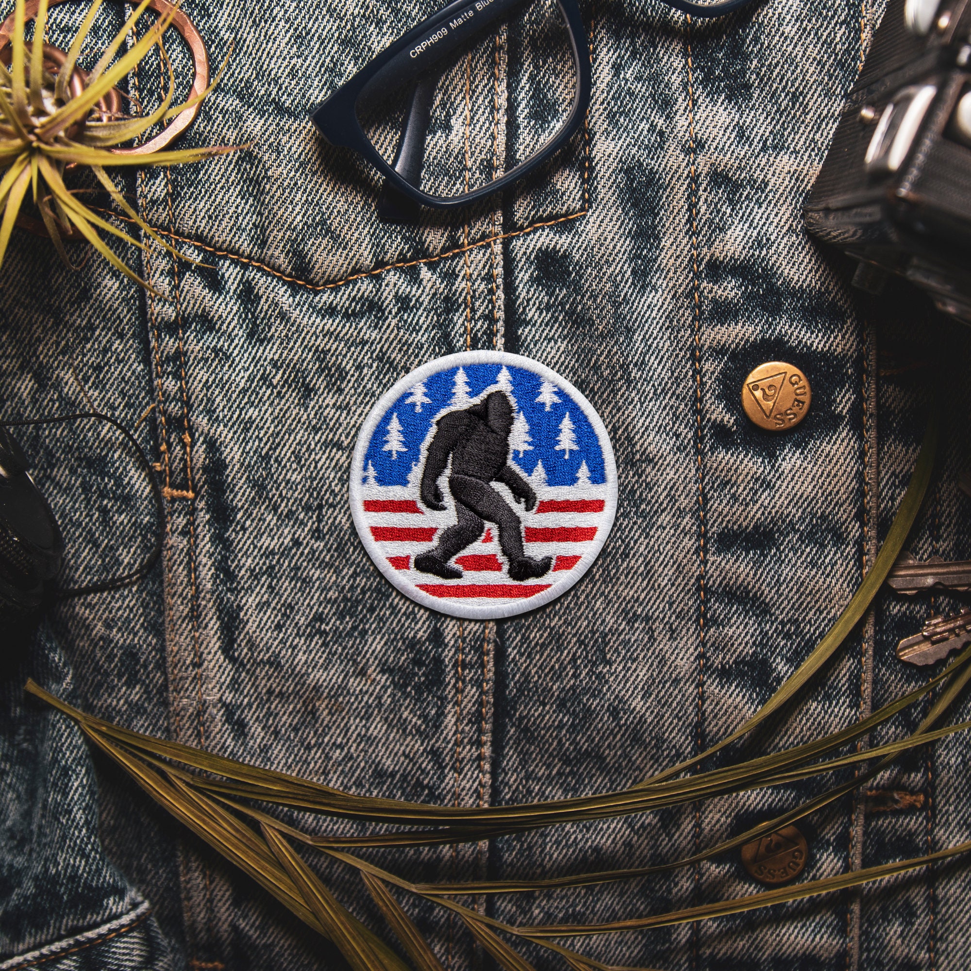 Squatch Patch American Flag Bigfoot PNW Pacific - Etsy