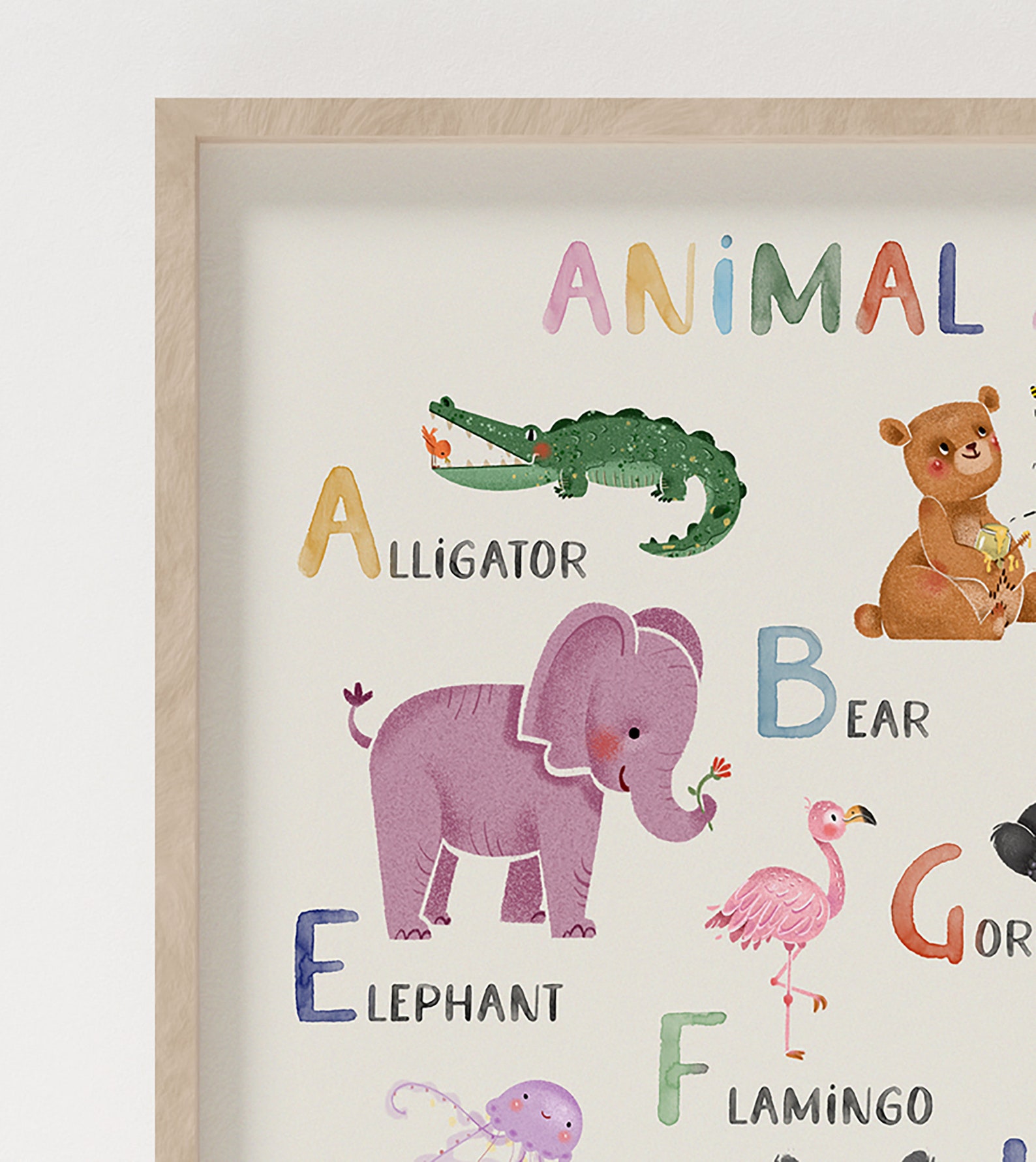 Animal Alphabet Poster, Animal Alphabet Print, Digital Download, ABC ...