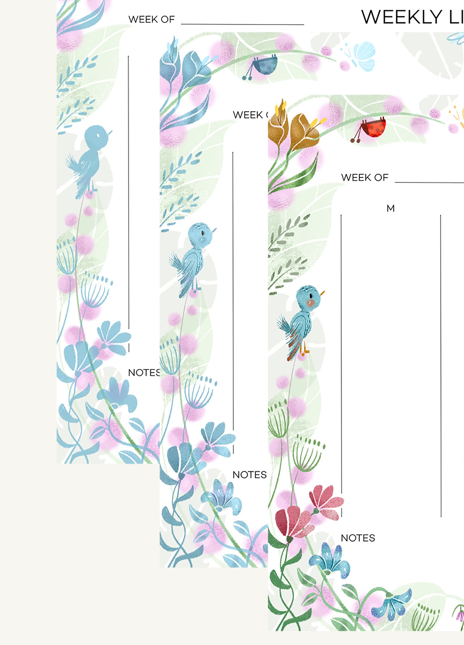 Weekly Calendar Printable, Weekly to Do List, Weekly to Do, Week ...