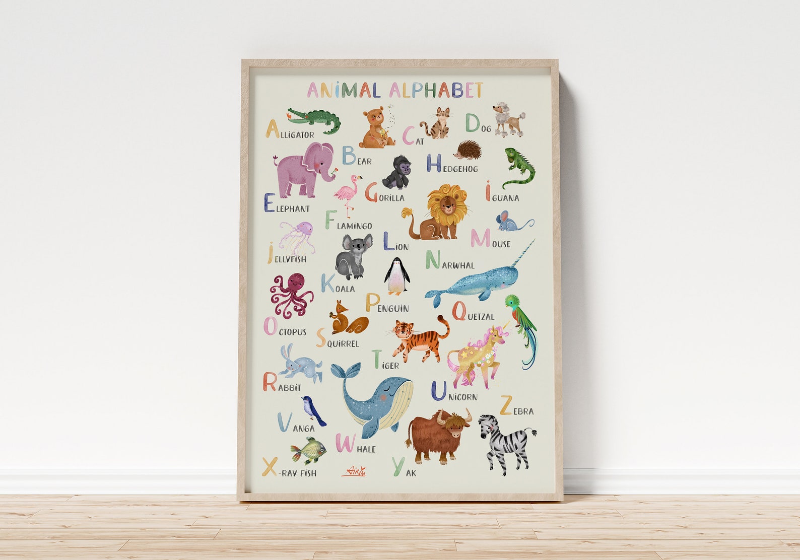 Animal Alphabet Poster, Animal Alphabet Print, Digital Download, ABC ...