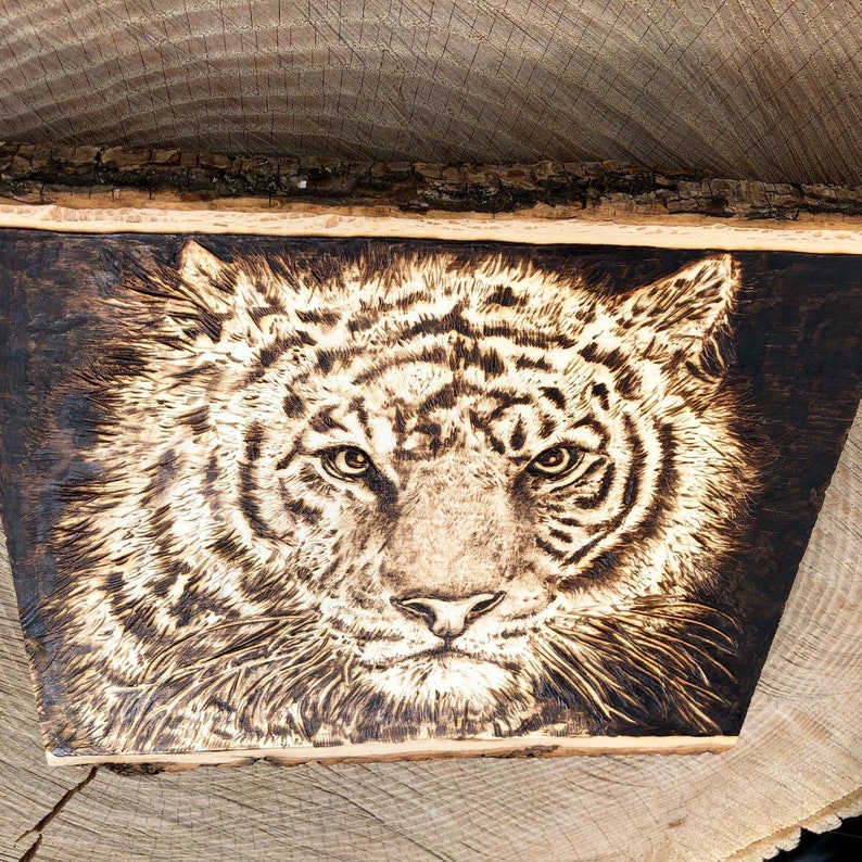 Tiger Art, Tiger Picture, Tiger Woodburning, Tiger, Pyrography ...