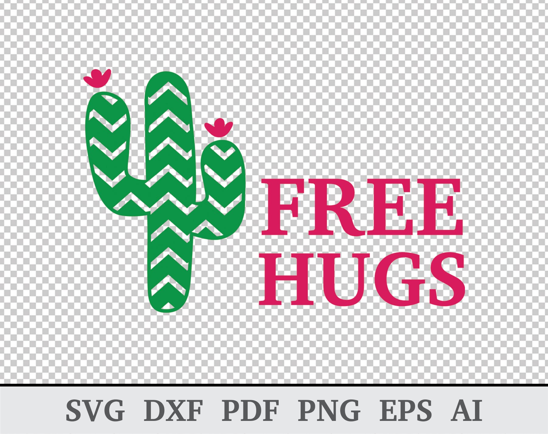 Free Hugs SVG Cactus Svg Free Hug Svg Valentine's Day - Etsy UK