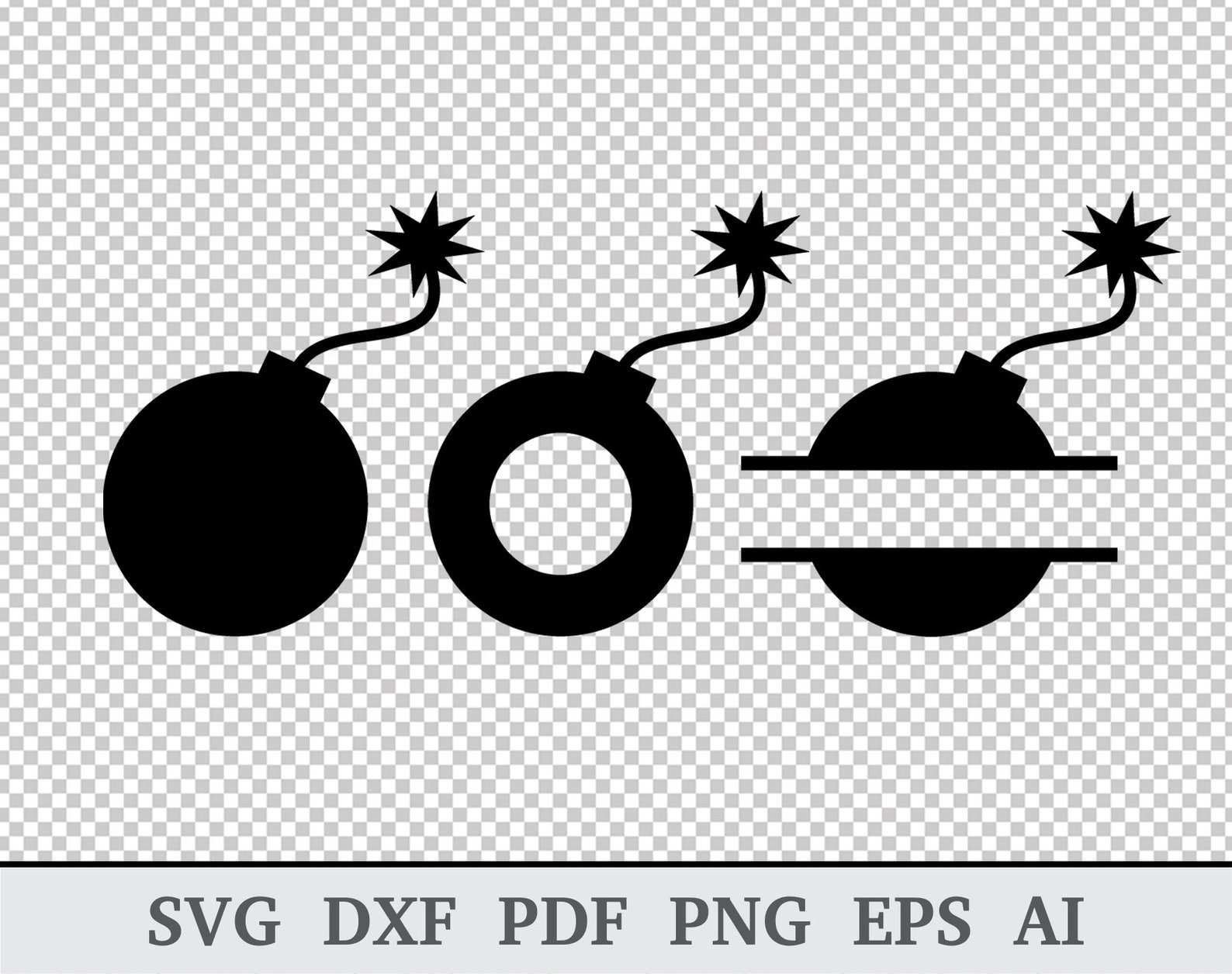 Bomb SVG, Bomb Monogram SVG, Bomb Clipart, Bomb Vector, Screen Printing ...